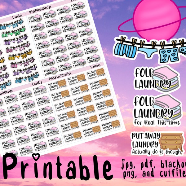 Laundry Stickers - Etsy
