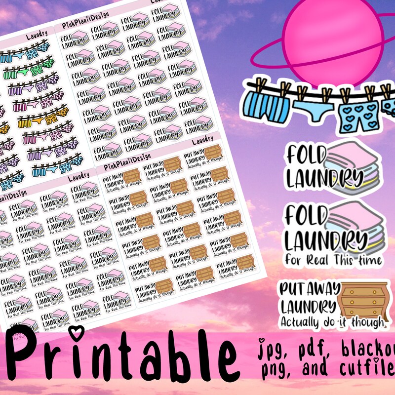 Laundry Sticker - Etsy