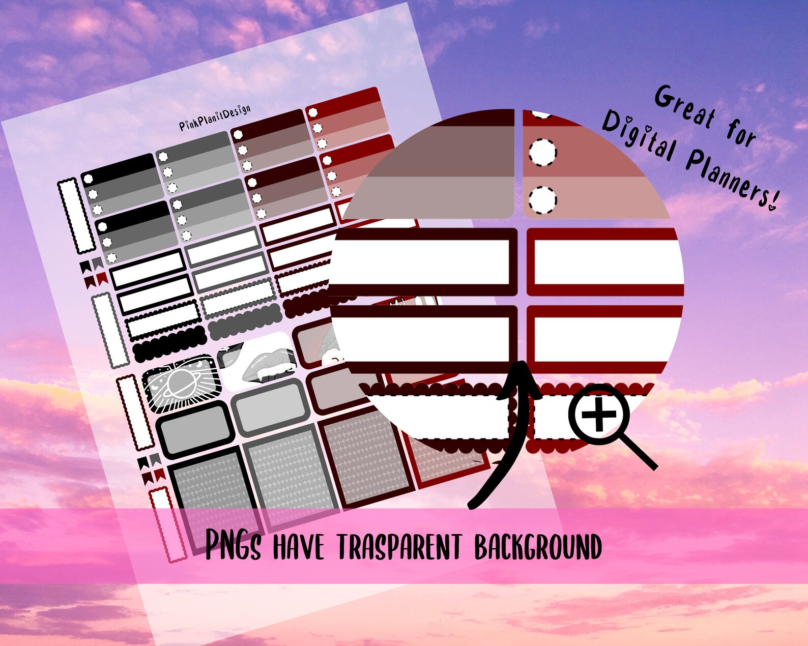 PRINTABLE Weekly Planner Kit OCCULT Vertical Layout DIY - Etsy