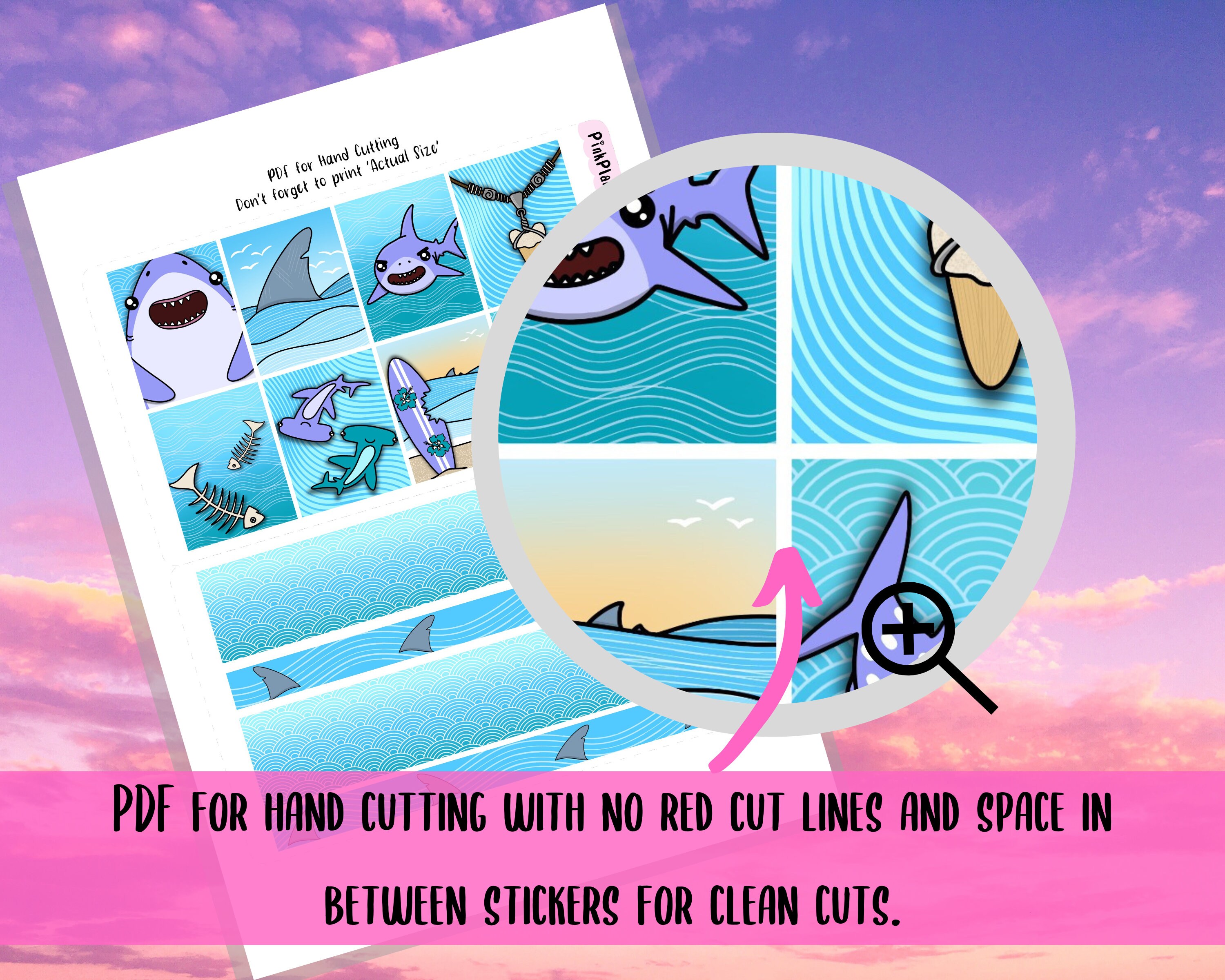 PRINTABLE Weekly Planner Kit SHARK BAIT Diy Planner Stickers - Etsy