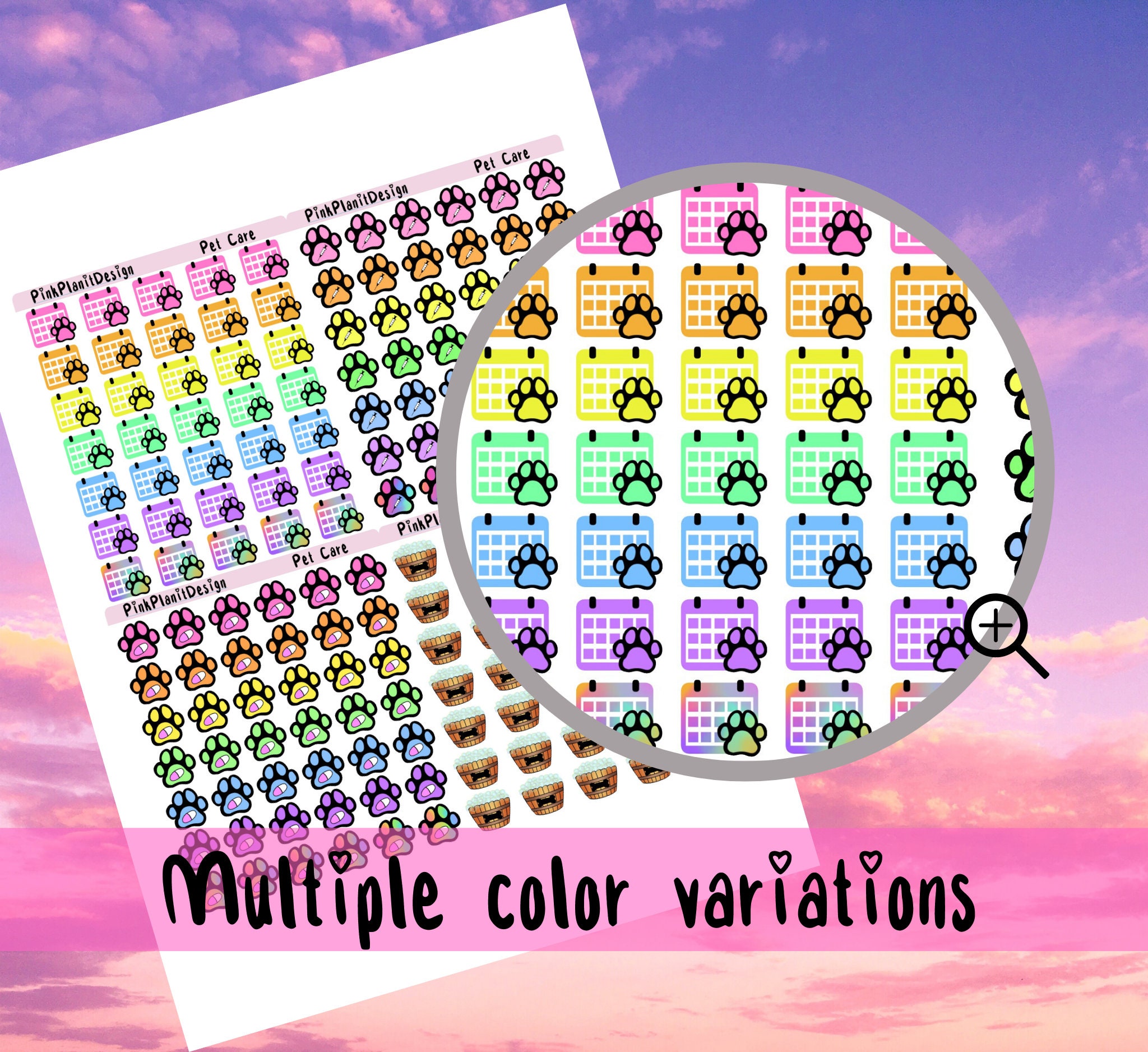 PRINTABLE Pet Care Stickers Vet Appointment Pet Medication - Etsy