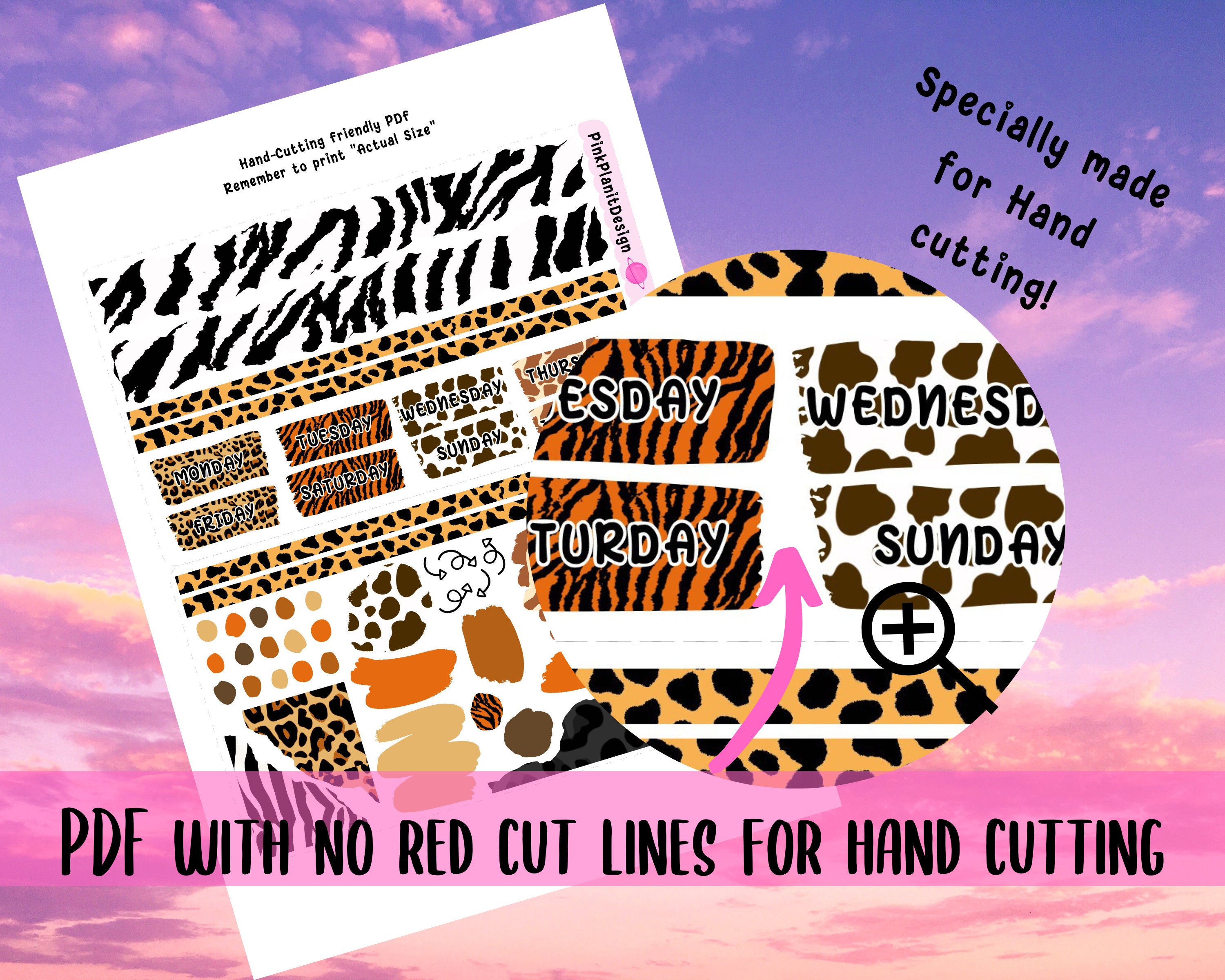 PRINTABLE Journaling Sticker Kit JOURNAL Animal Kingdom - Etsy