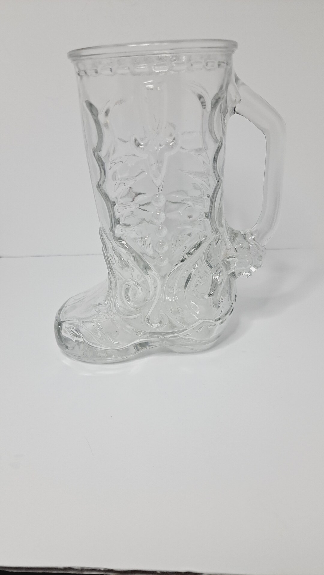 Vintage Cowboy Boot Beer Glass Libbey of Canada Embossed Glass - Etsy