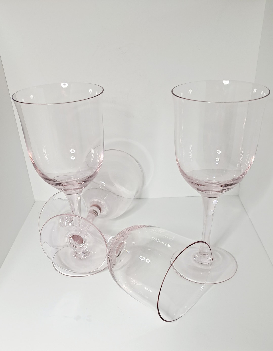 Noritake Remembrance Pink Discontinued Water Goblets Pink Stemware - Etsy
