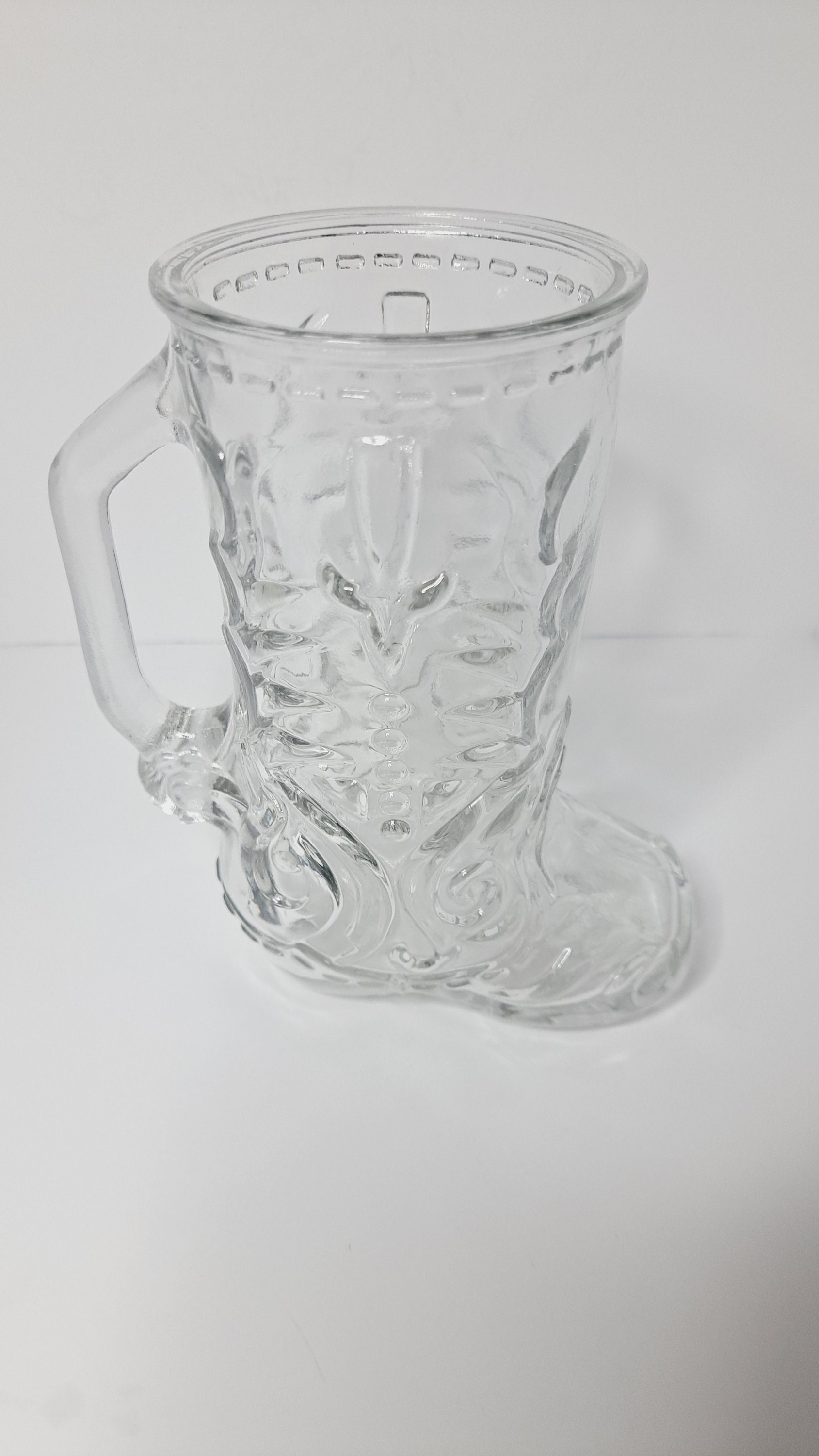 Vintage Cowboy Boot Beer Glass Libbey of Canada Embossed Glass - Etsy