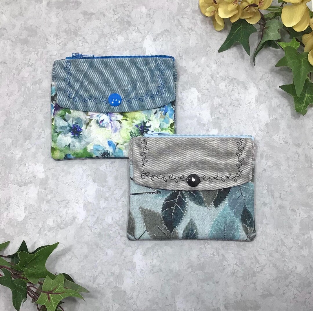 Card and Coin Wallet, Credit Card Wallet, Petite Zipper Wallet, Small ...