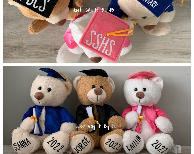 7 Inch Graduation Teddy Bear, 2023 Graduation Bear, Plush Graduation ...