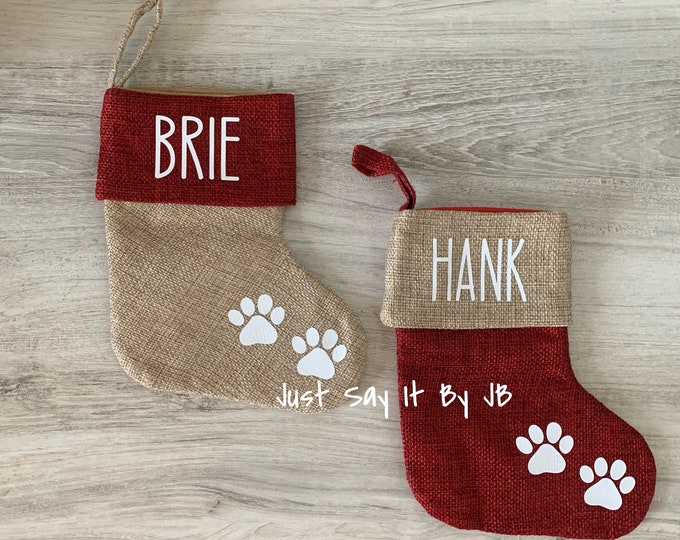 7 Inch Mini Personalized Dog Christmas Stockings, Dog Christmas ...