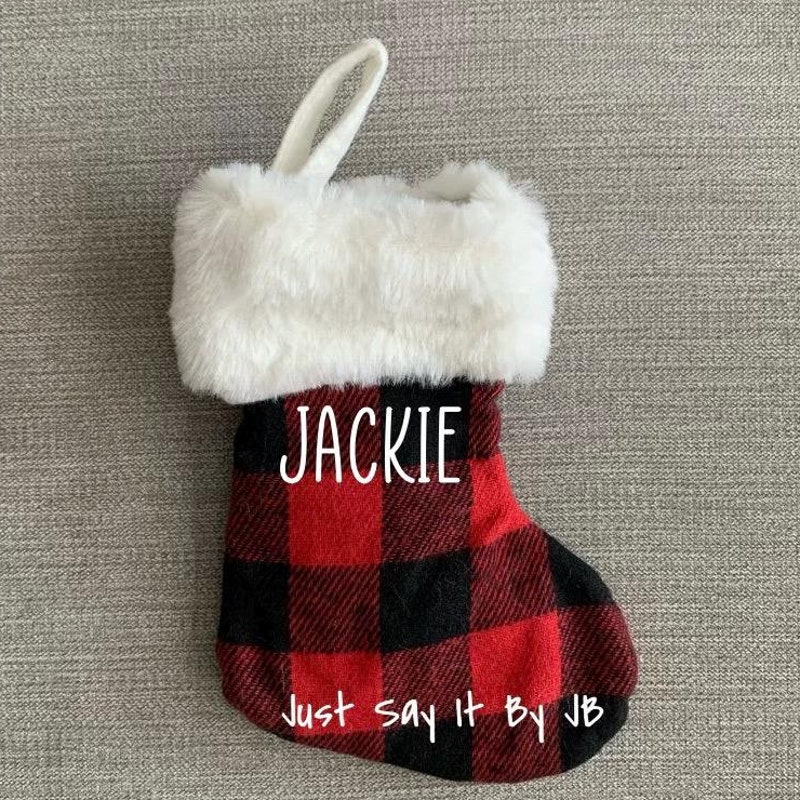 Plaid Stocking - Etsy