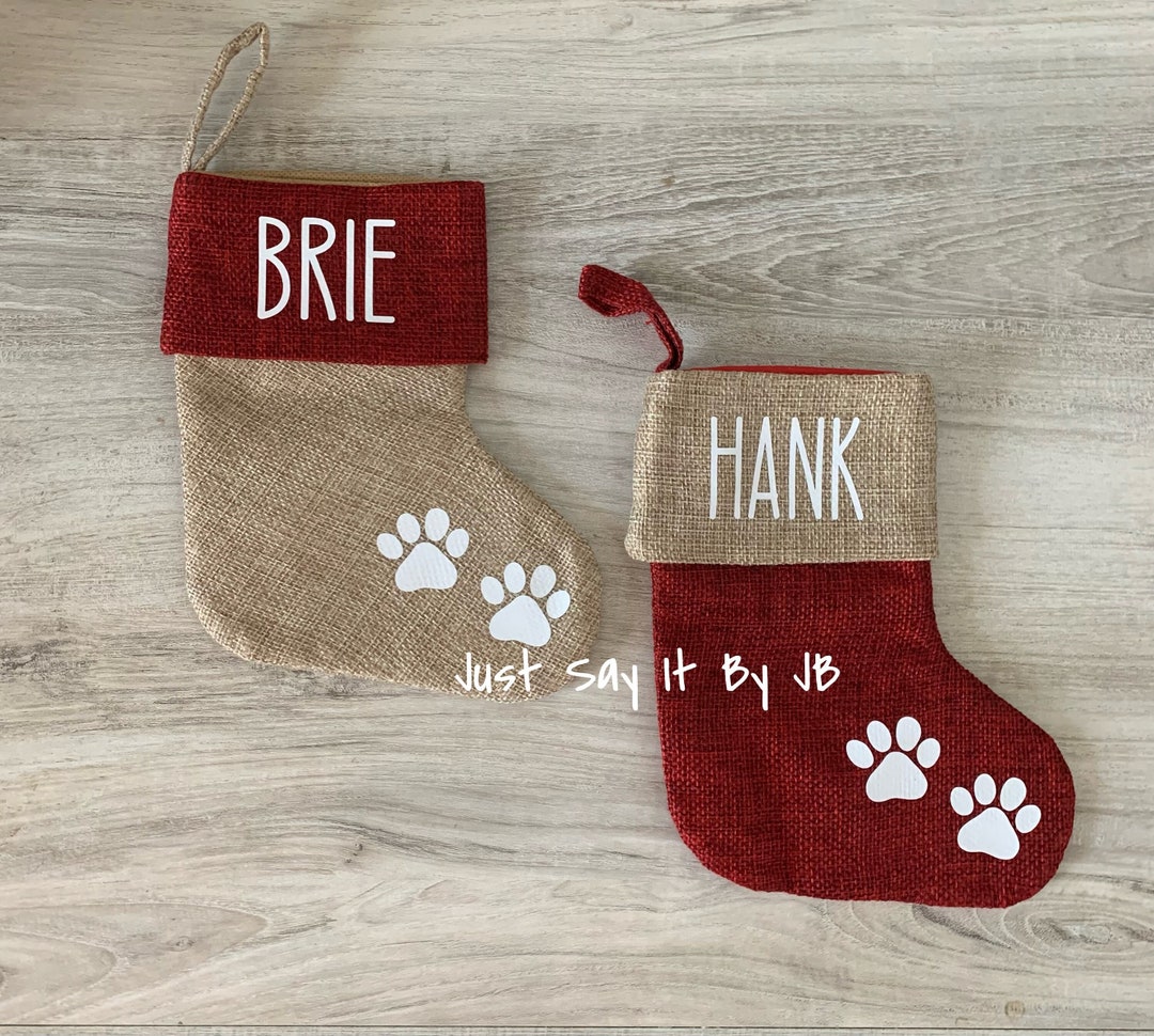 7 Inch Mini Personalized Dog Christmas Stockings, Dog Christmas ...