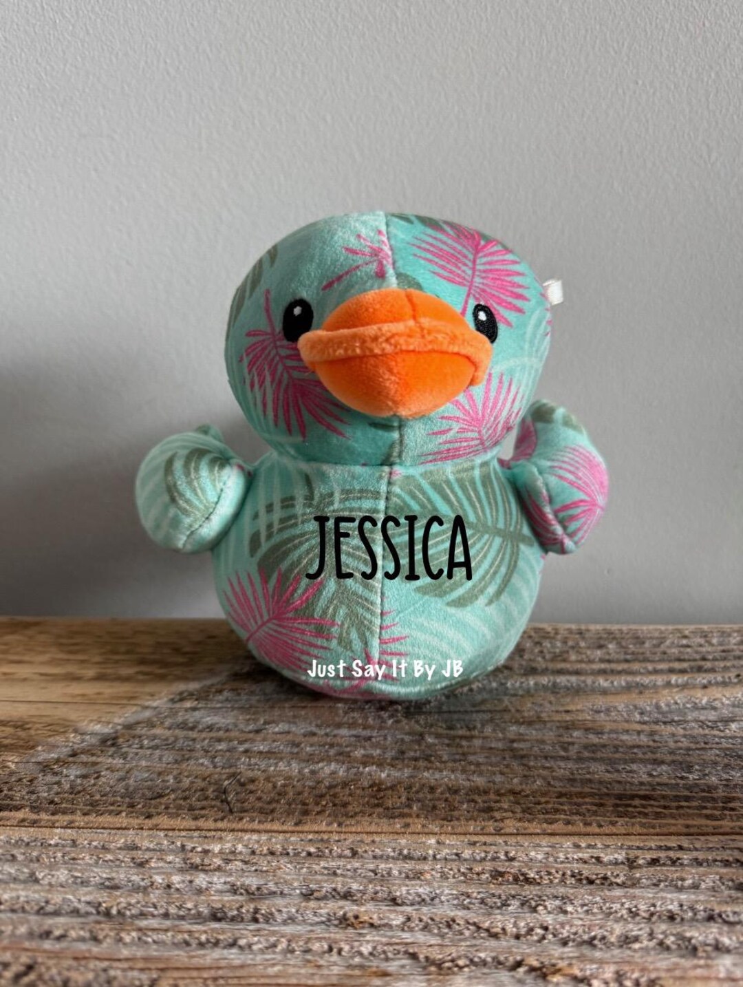 6 Inch MINI Personalized Plush Floral Duck, Custom Floral Duck ...