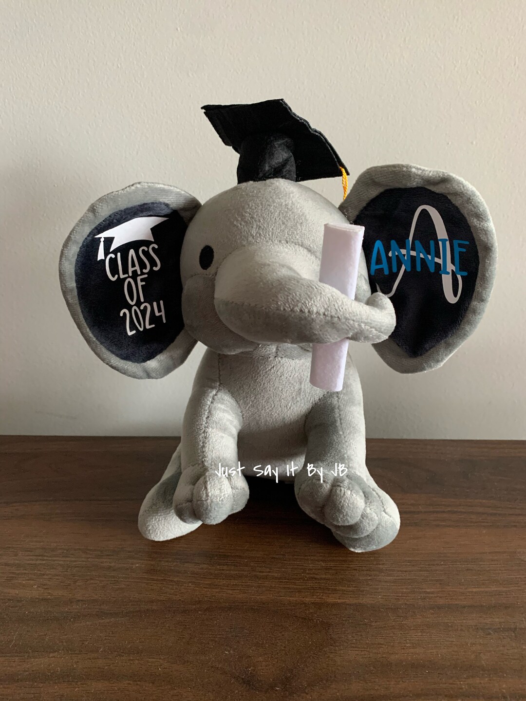 2024 Graduation Plush Elephant, Custom Elephant Graduation Gift, Class ...