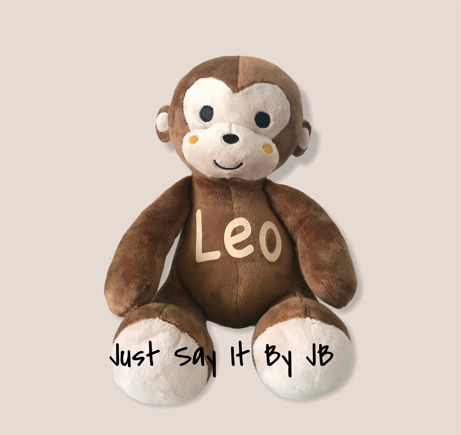 Personalized Plush Monkey, Monkey Stuffed Animal, Girl Monkey Gift, Boy ...