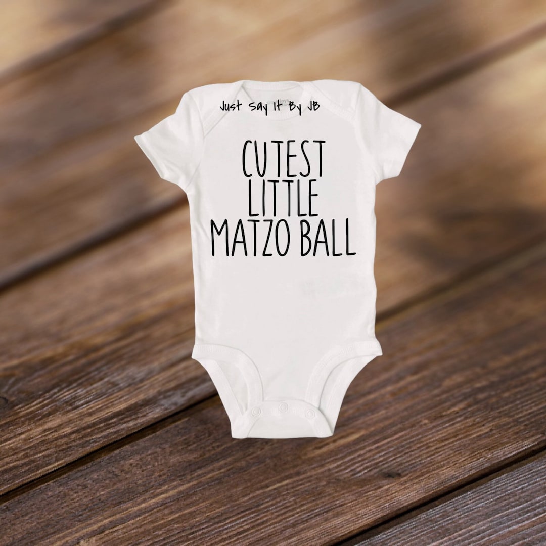 Cutest Little Matzo Ball Baby Bodysuit, Passover Baby Bodysuits, Matzo ...