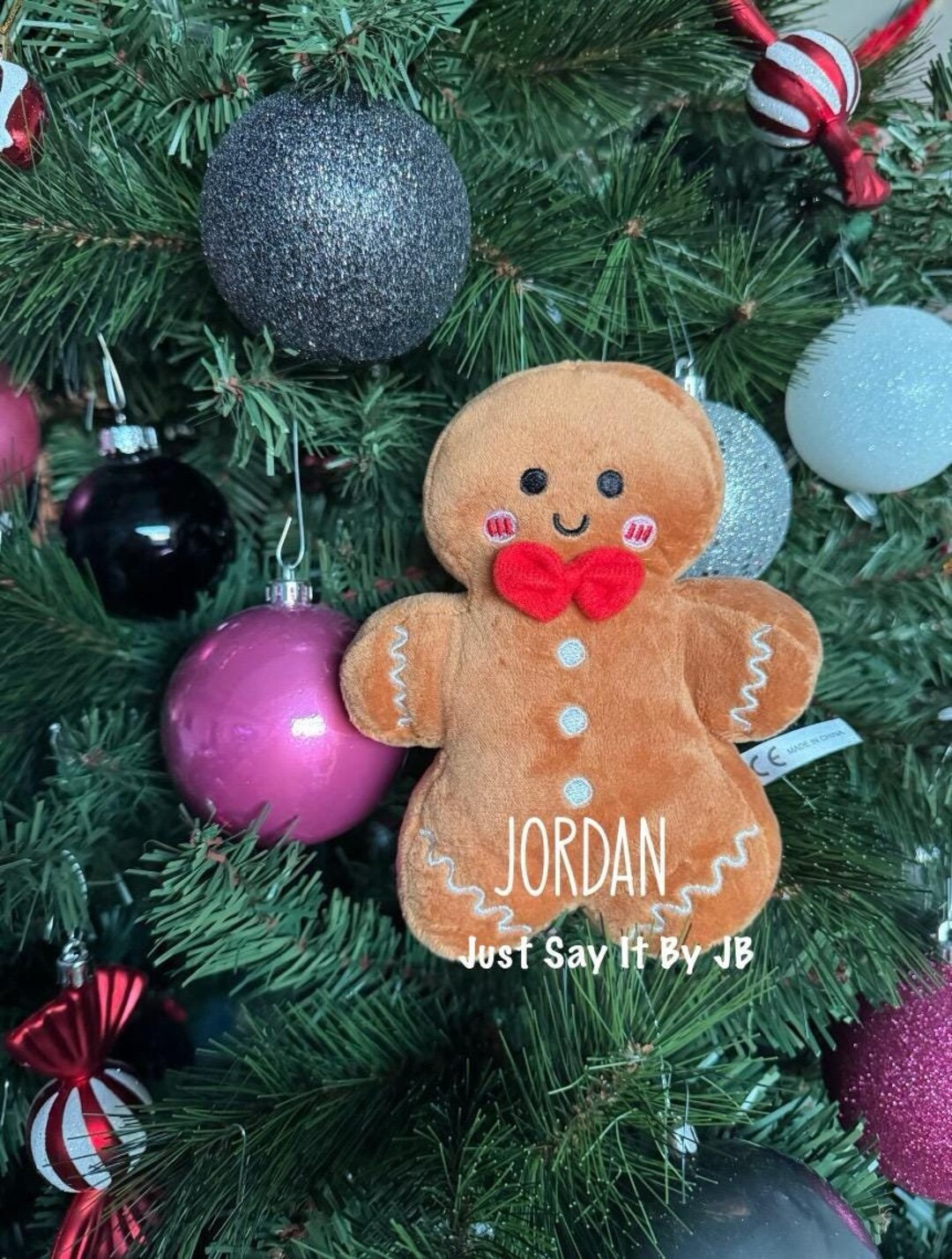 6 Inch Custom Plush Gingerbread Man, Custom Stocking Stuffer, Mini ...