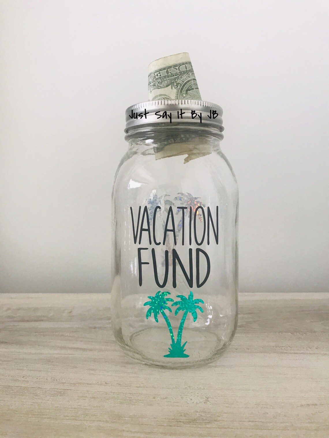 Vacation Fund Jar Vacation Fund Piggy Bank Vacation Savings | Etsy