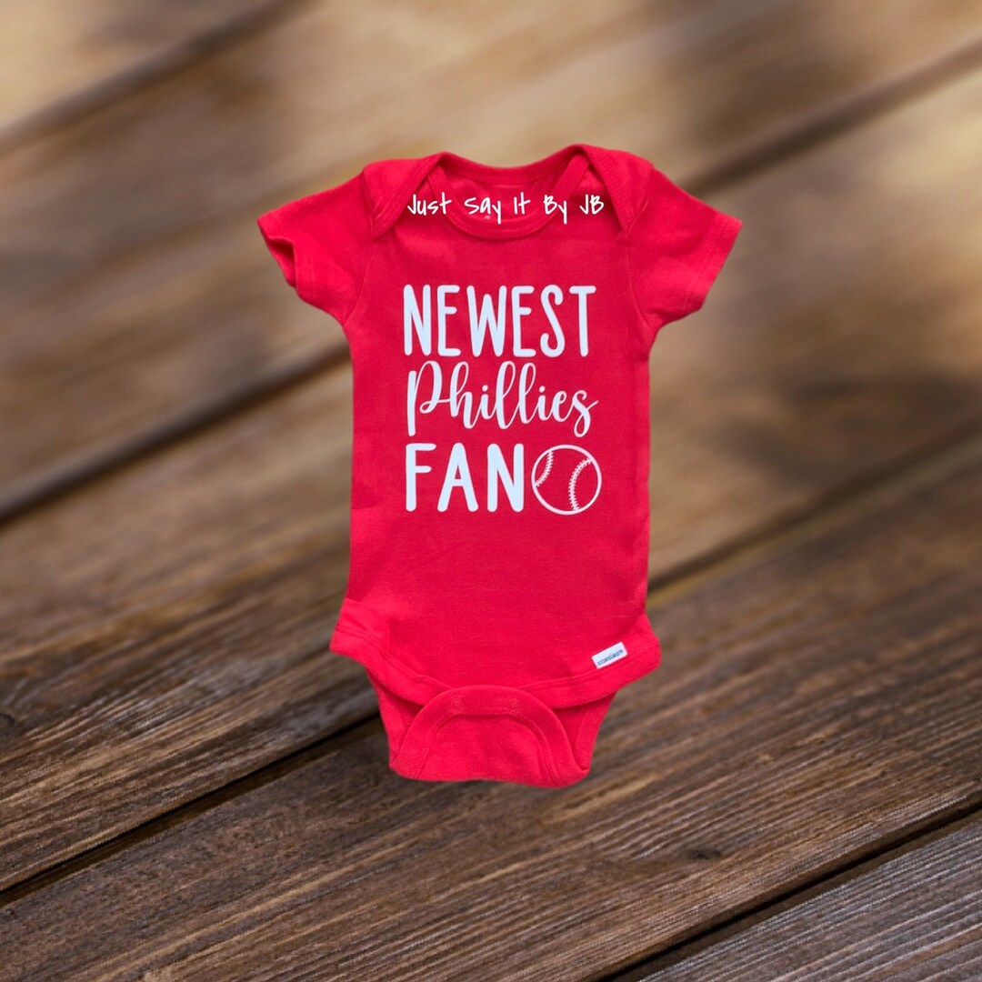 Newest Phillies Fan Baby Bodysuit, Phillies Baby Bodysuit, Custom ...