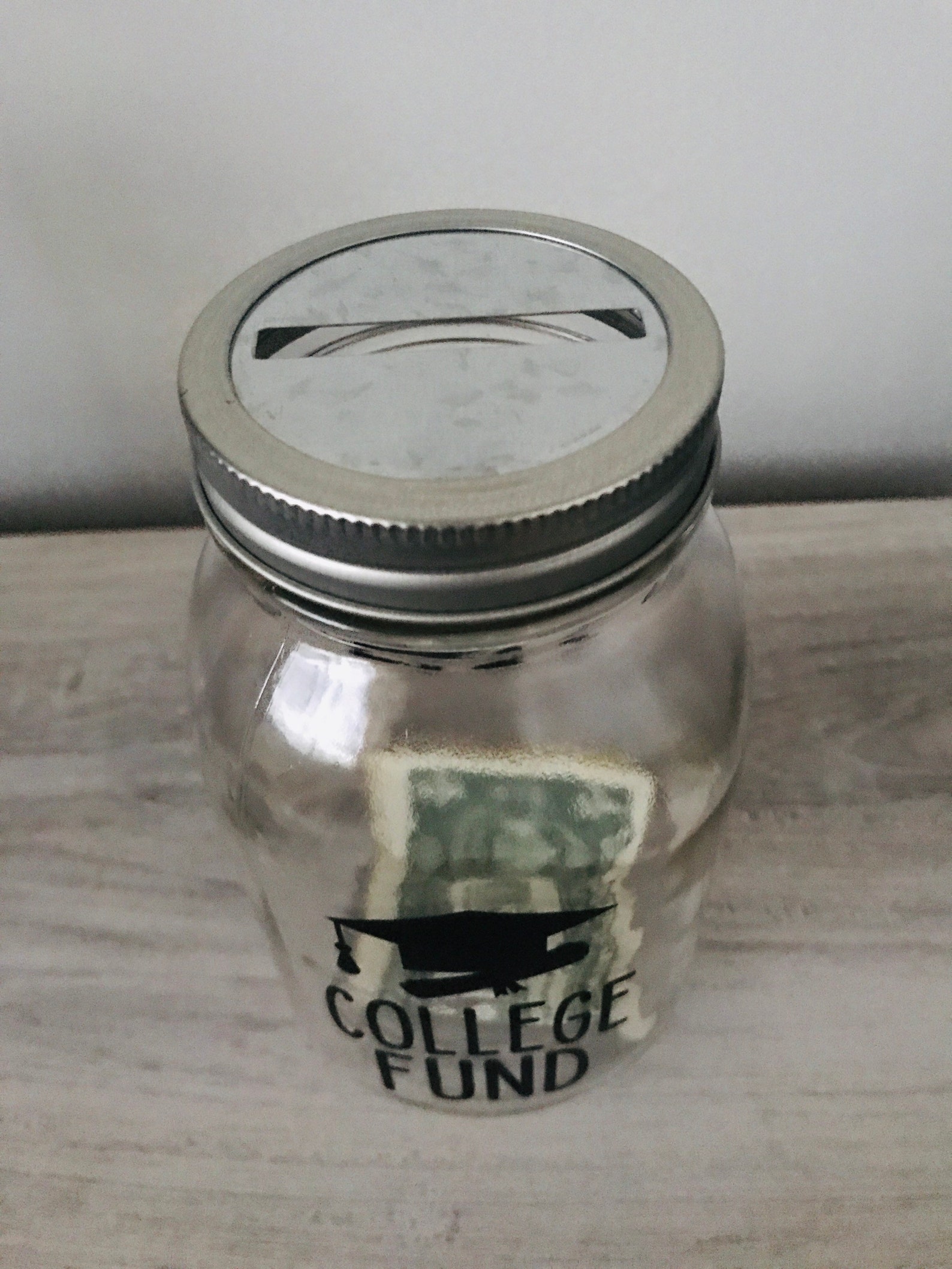 College Fund Mason Savings Jar College Fund College Savings | Etsy