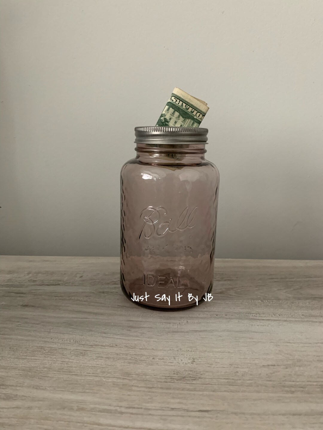 Pink Savings Jar, Mason Savings Jar, Adult Piggy Bank, Custom Mason ...