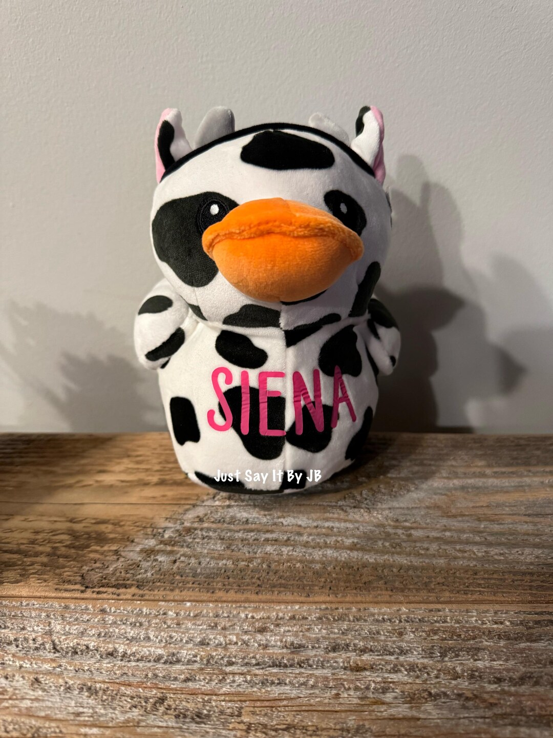 6.5 Inch MINI Personalized Plush Cow Duck, Custom Cow Duck ...