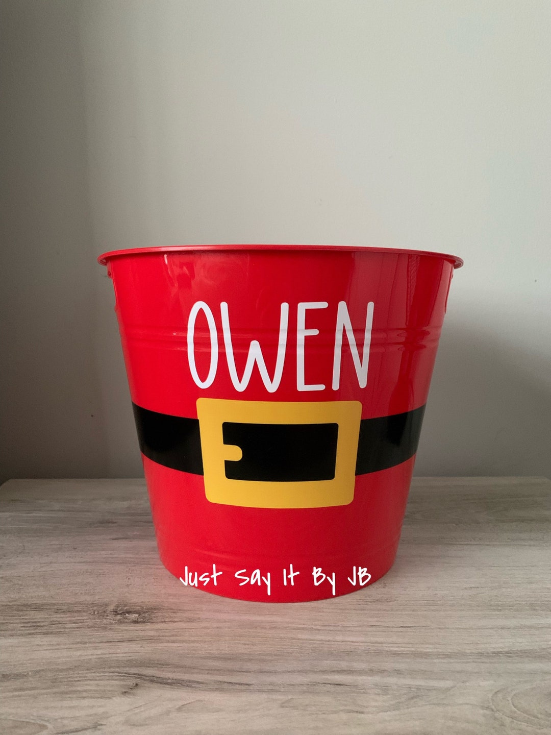Personalized Santa Bucket Custom Santa Bucket Christmas - Etsy