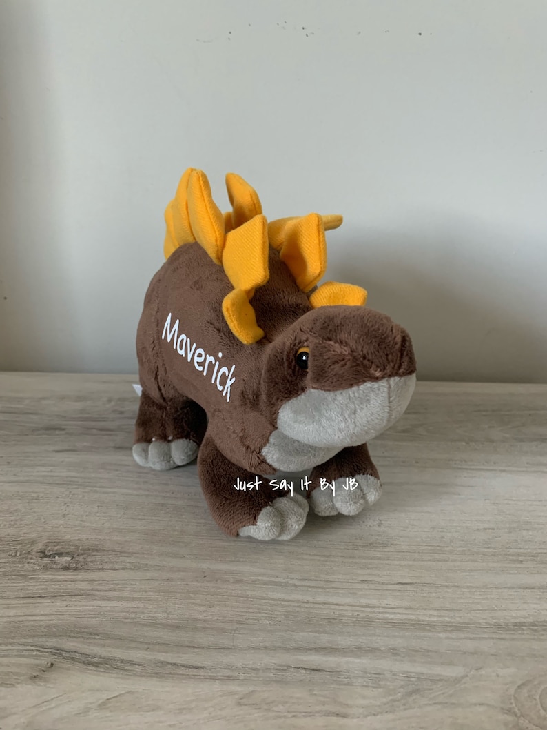 Personalized Plush Dinosaur, Plush Stegosaurus Dinosaur, Custom ...