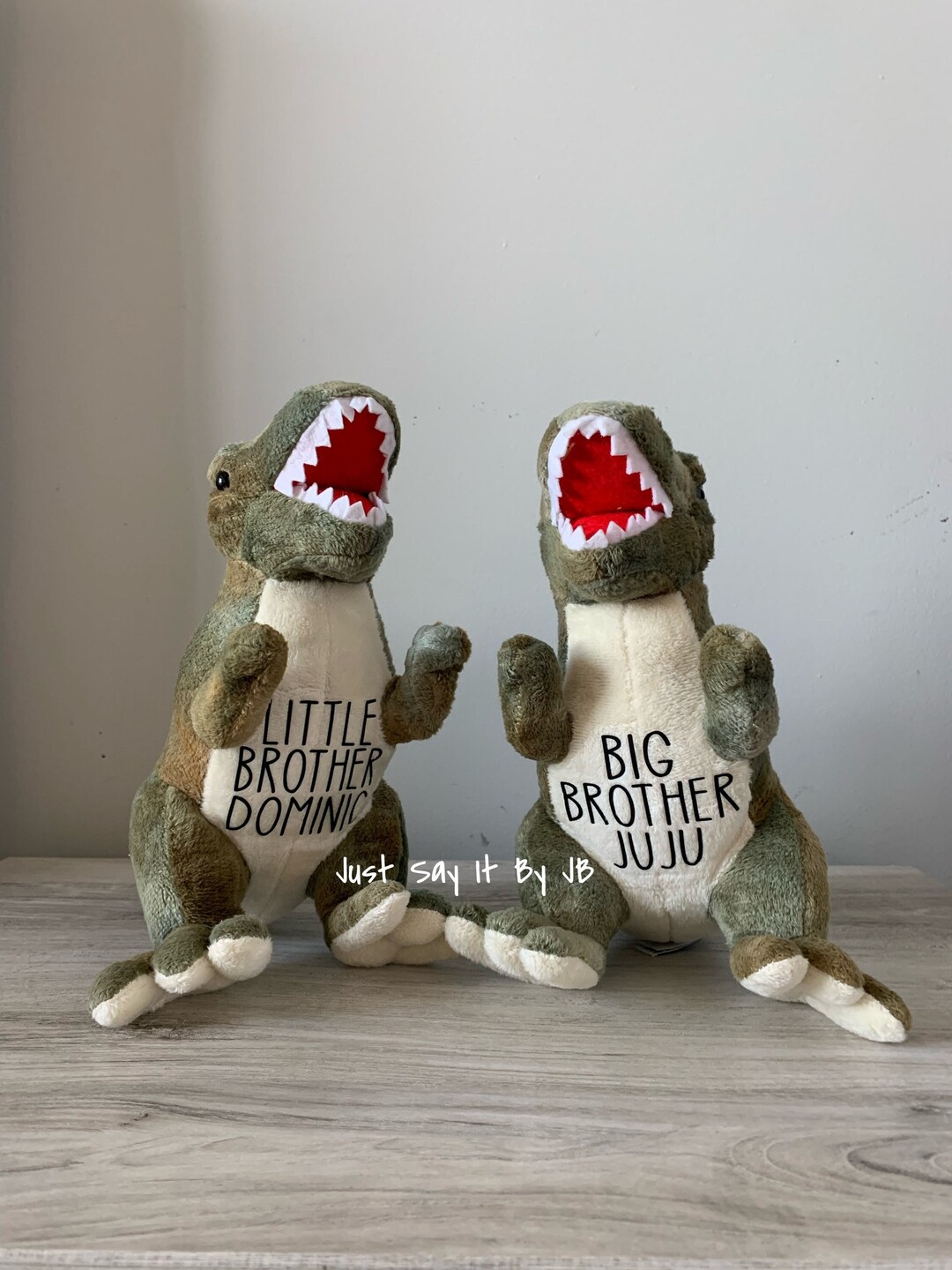Big Brother Trex Dinosaur, Little Brother Trex Dinosaur, Custom Brother ...