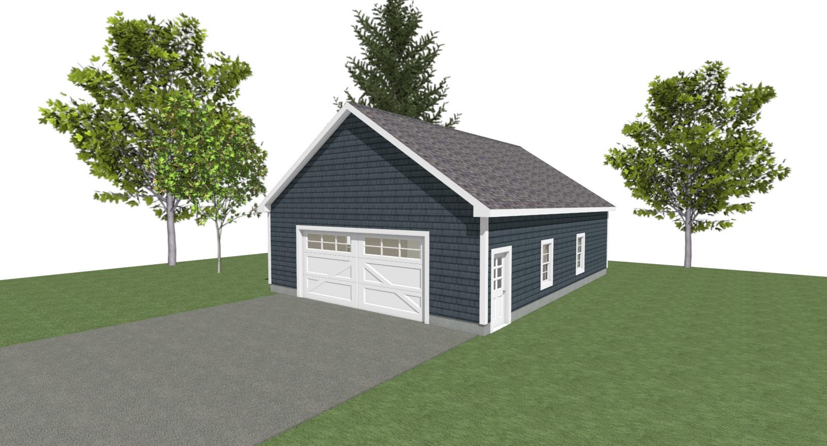 GARAGE PLANS : 30 X 40 - 2 Car Garage Plans - 1 Door - 10' Wall - 6/12 ...
