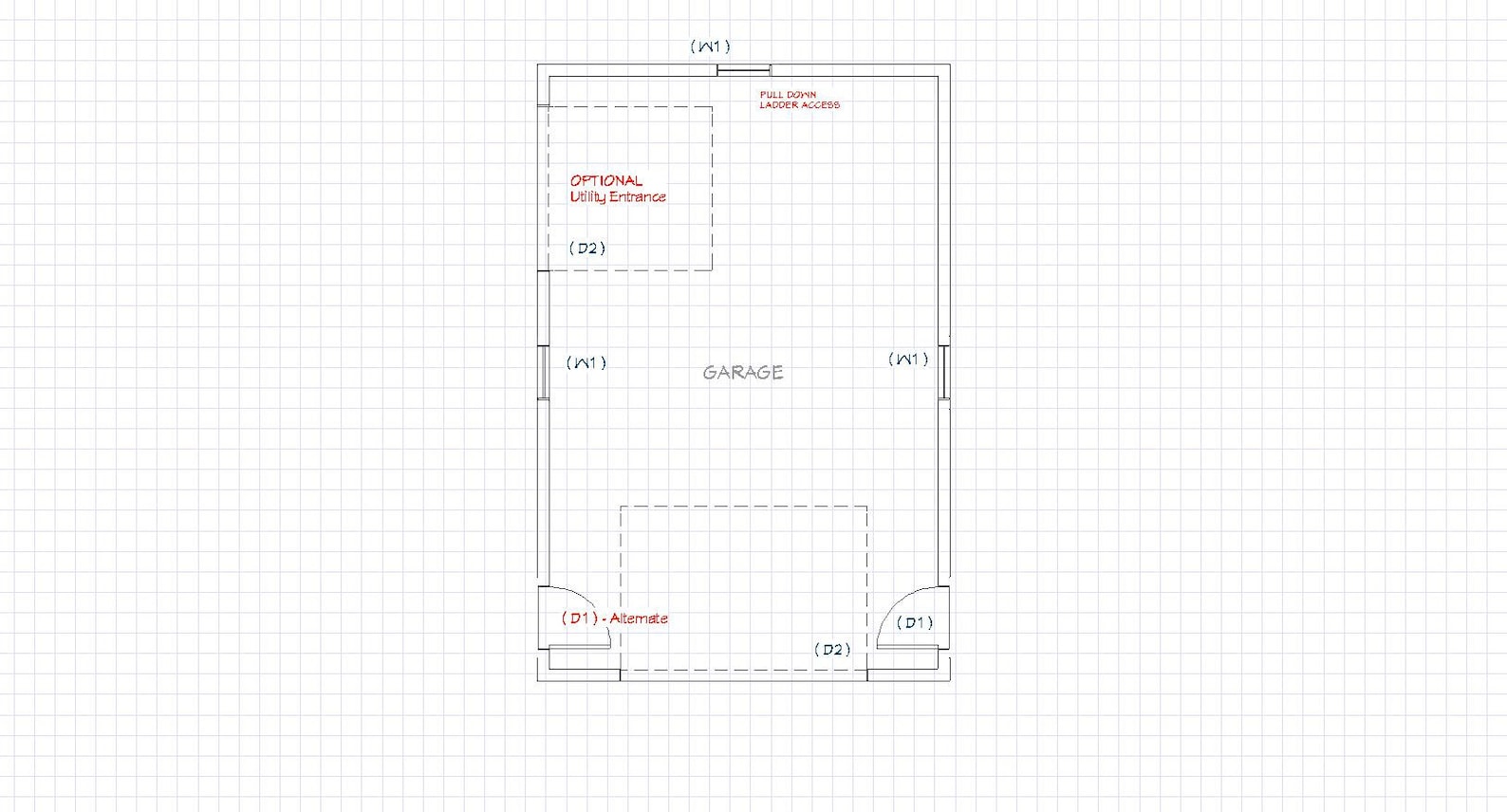 GARAGE PLANS : 20 X 30 2 Car/ 1 Door Garage Plans 10' - Etsy