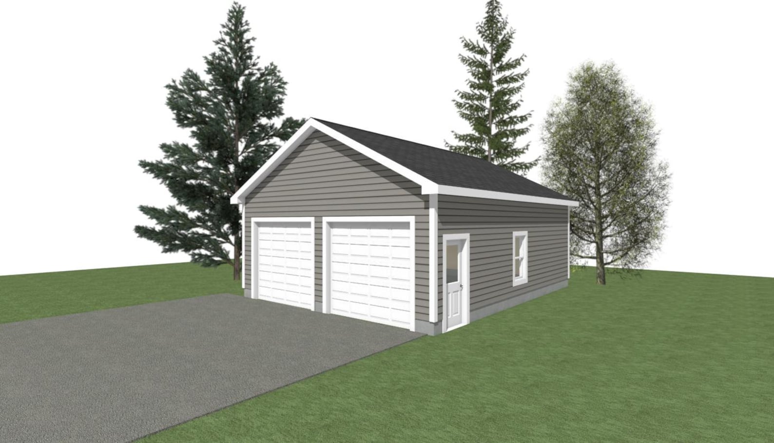 GARAGE PLAN : 24 X 30 - 2 Car Garage Plans - 10' Wall - 6/12 Pitch - Etsy