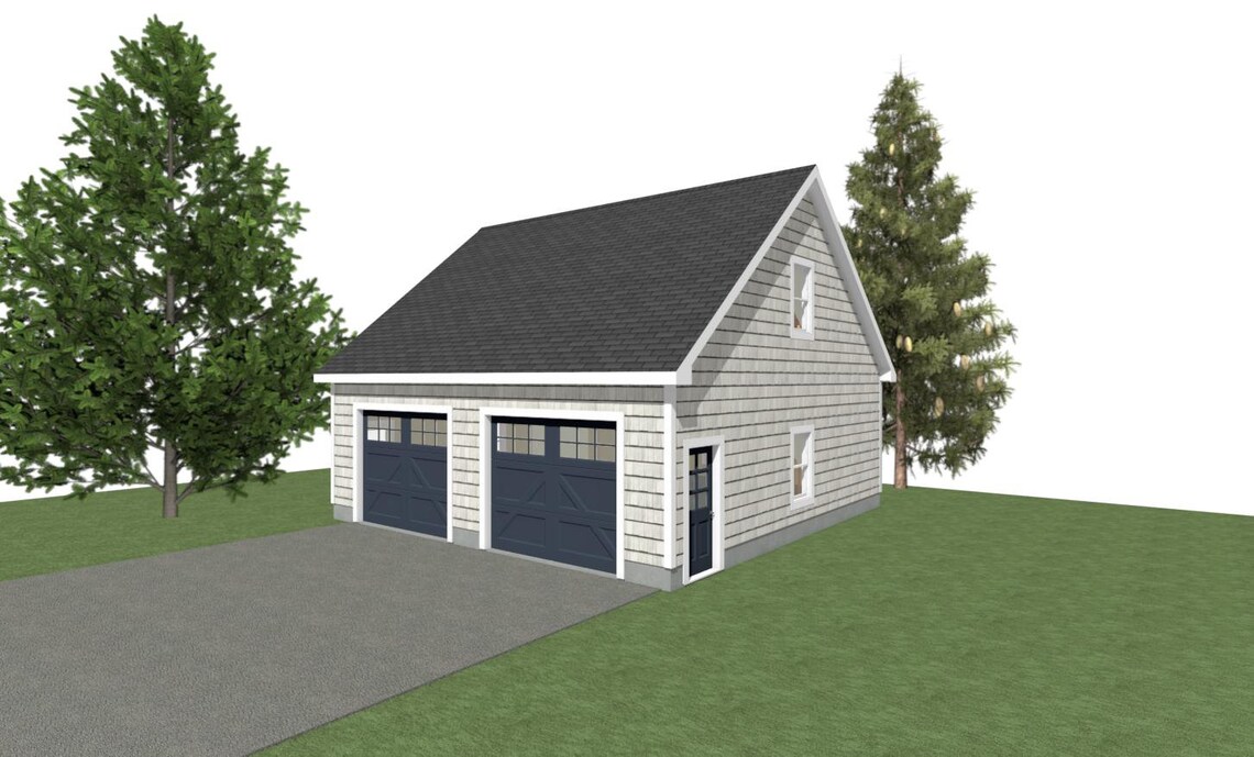 GARAGE PLANS : 30 X 30 - 2 Car Garage Plans - 10' Wall - 10/12 and 12/ ...