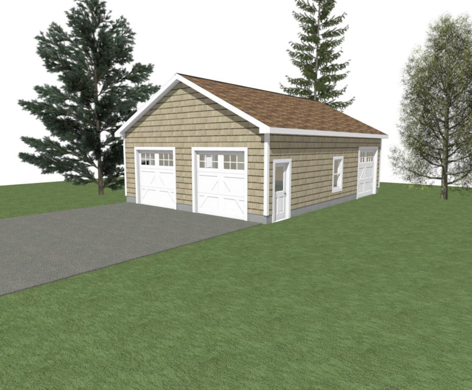 2-car Garage Plans: 26 X 36, 10' Wall (digital Download) - Etsy