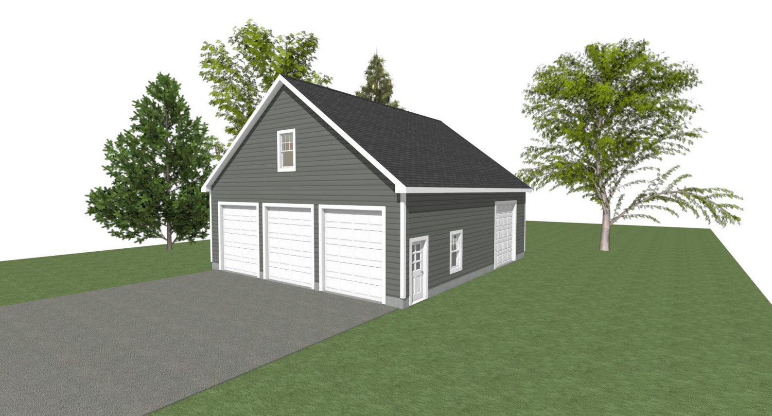 GARAGE PLANS : 36 X 40 3 Car Garage Plans 12' Wall - Etsy