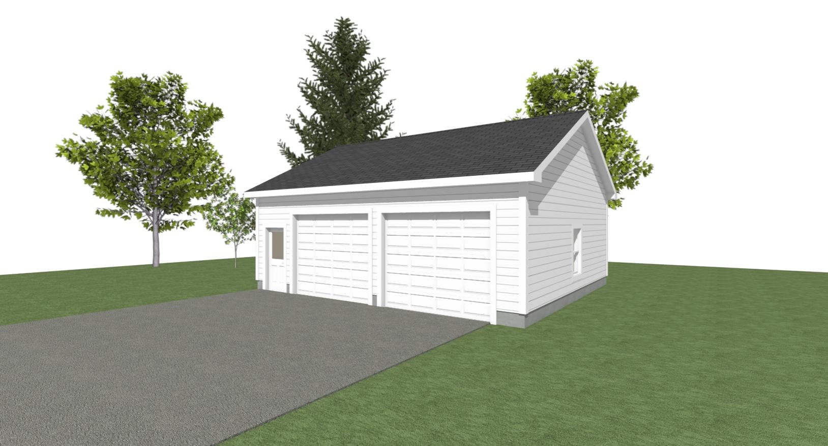 2-car Garage Plans: 30 X 26, 10' Wall, 6/12 Pitch (digital Download) - Etsy