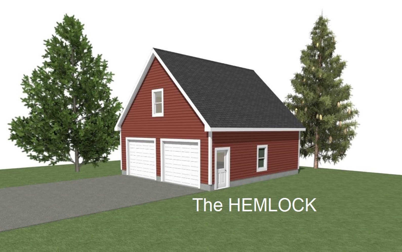 GARAGE PLANS : 28 X 32 - 2 Car Garage Plans - 10' Wall - 12/12 Pitch ...