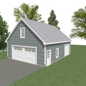2-car Garage Plan: 28 X 36, 10' Wall, Storage Above (digital Download ...