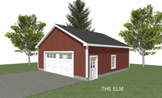 GARAGE PLANS : 30 X 30 2 Car/ 1 Door Garage Plans 10' - Etsy