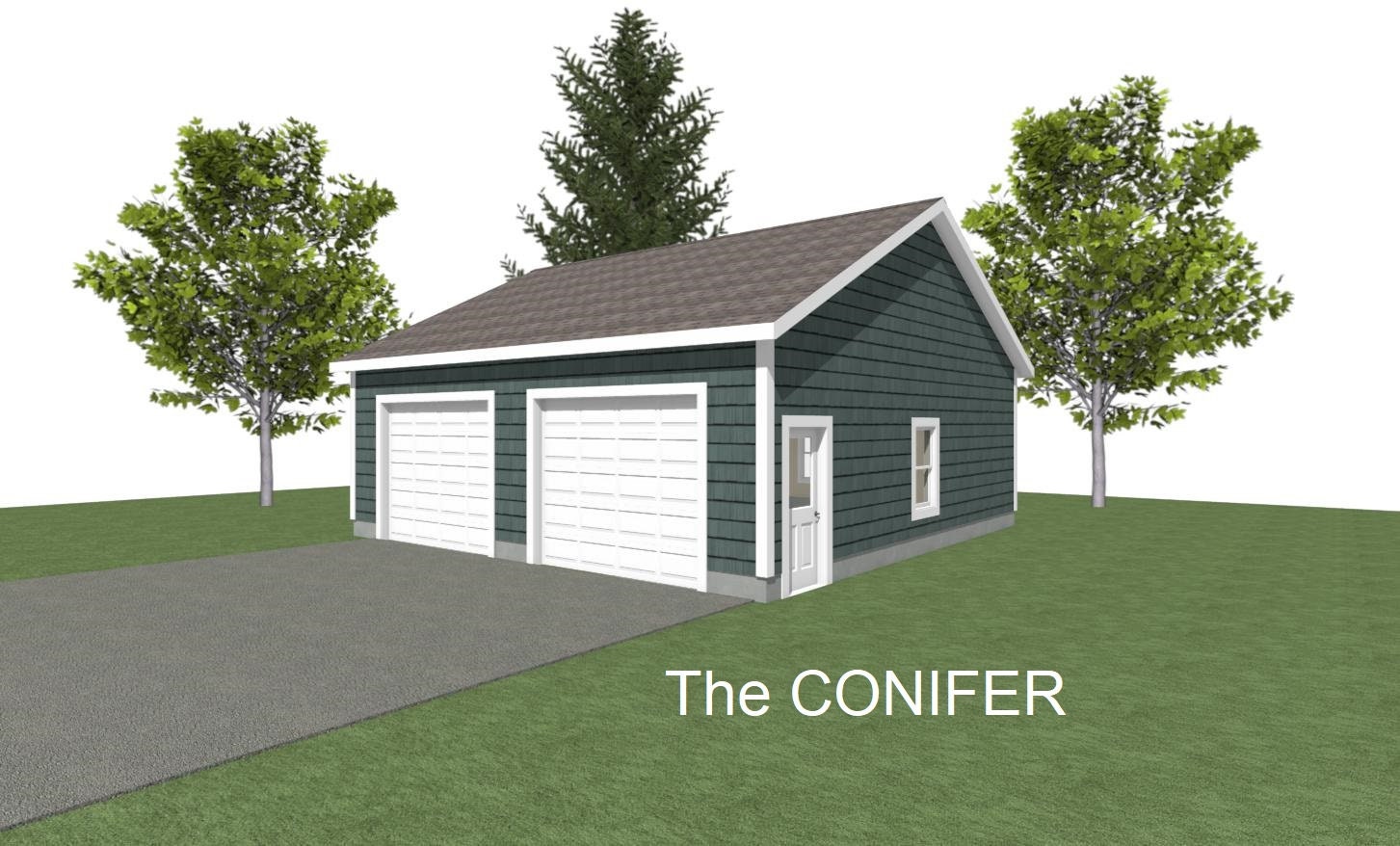 GARAGE PLAN : 30 X 30 - 2 Car Garage Plans - 10' Wall - 6/12 and 8/12 ...