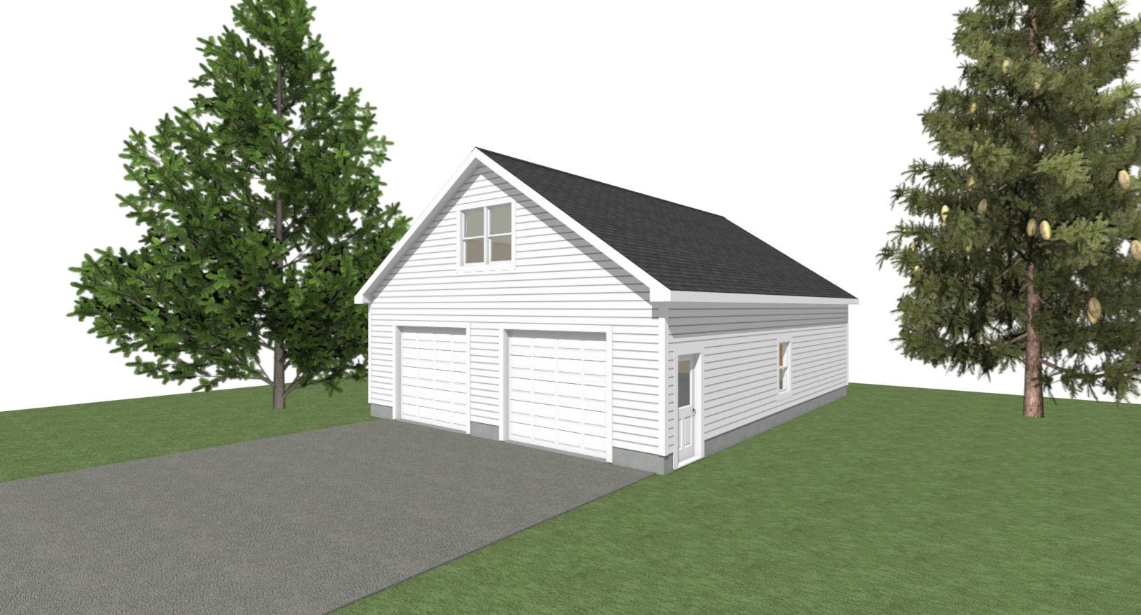 GARAGE PLANS : 30 X 40 - 2 Car Garage Plan - 8/12 and 10/12 Pitch ...