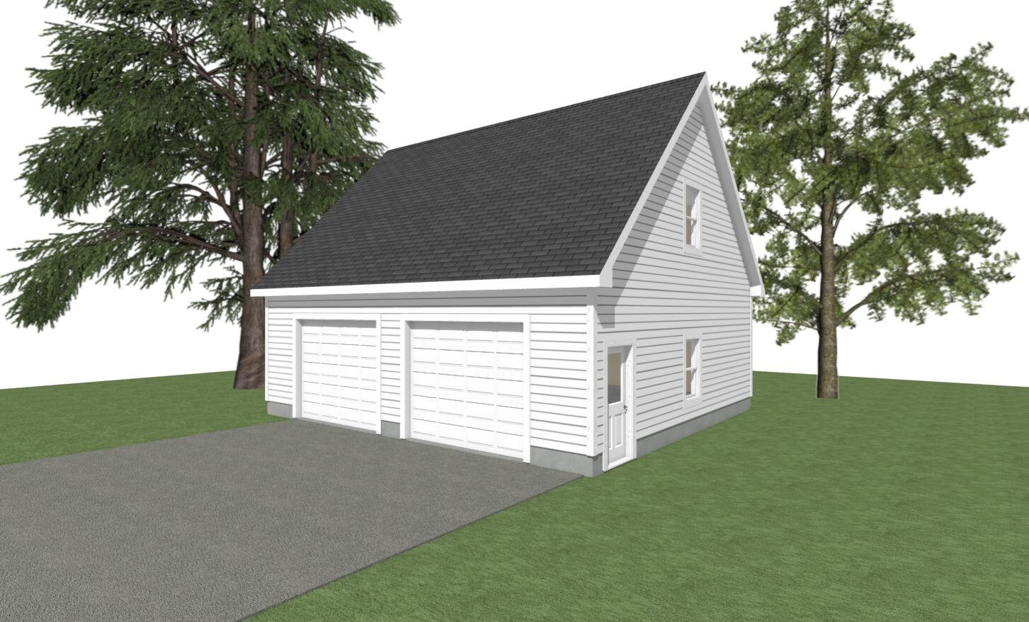 GARAGE PLANS : 32 X 28 - 2 Car Garage Plans - 10' Wall - 10/12 and 12/ ...