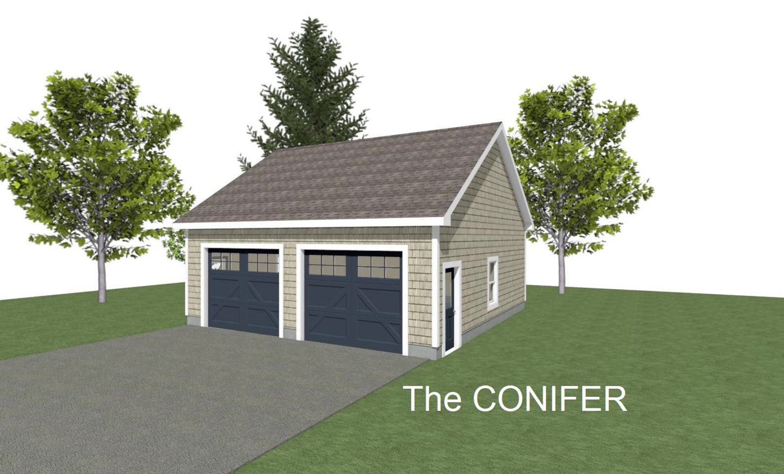 GARAGE PLANS : 28 X 28 - 2 Car Garage Plans - 10' Wall - 6/12 and 8/12 ...