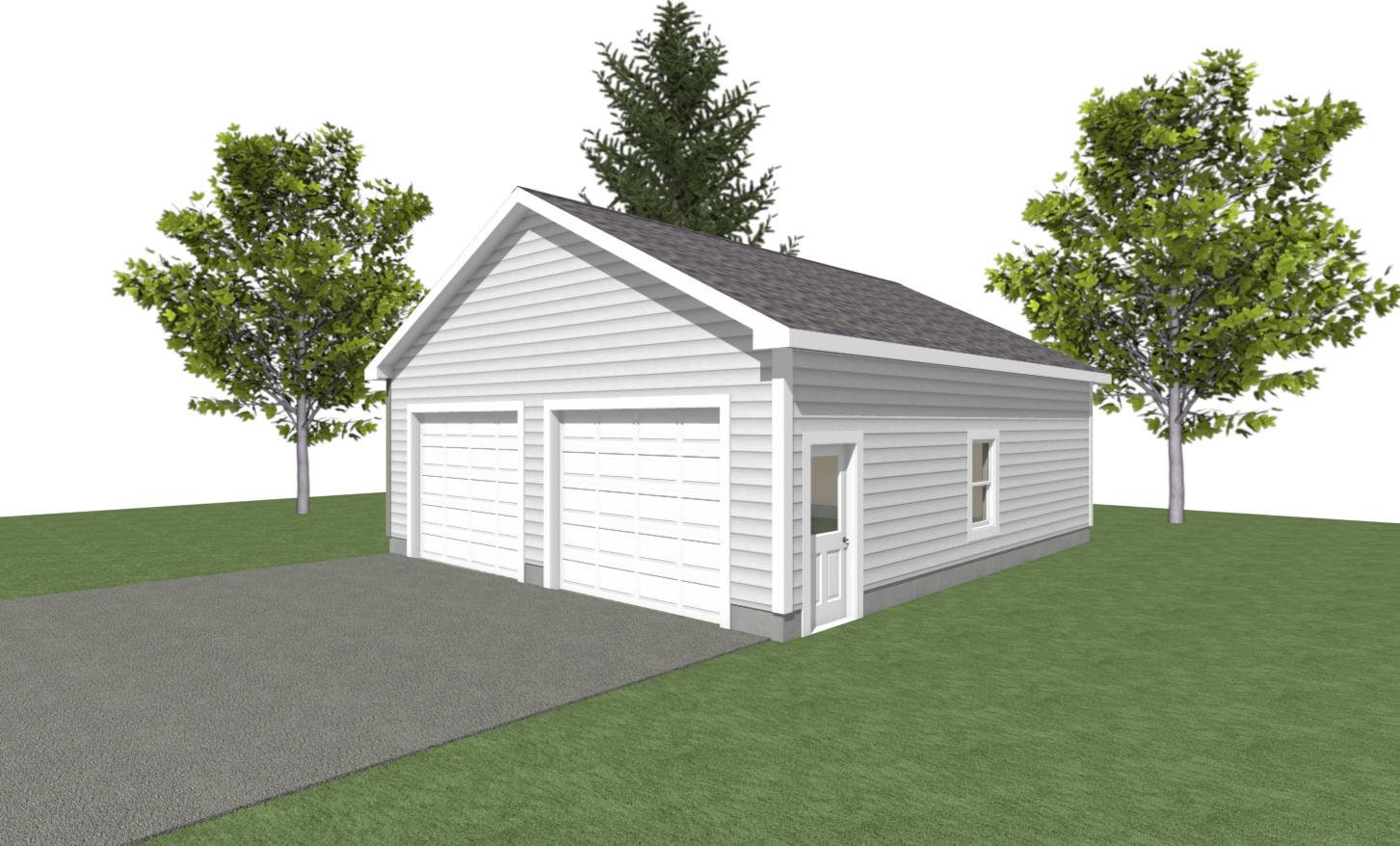GARAGE PLAN : 28 X 32 - 2 Car Garage Plans - 6/12 and 8/12 Pitch - Etsy ...