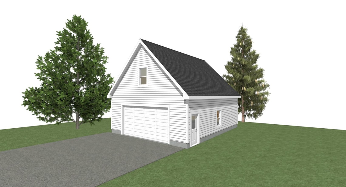 2-car Garage Plans: 26 X 32, 10' Wall, Storage Above (digital Download ...