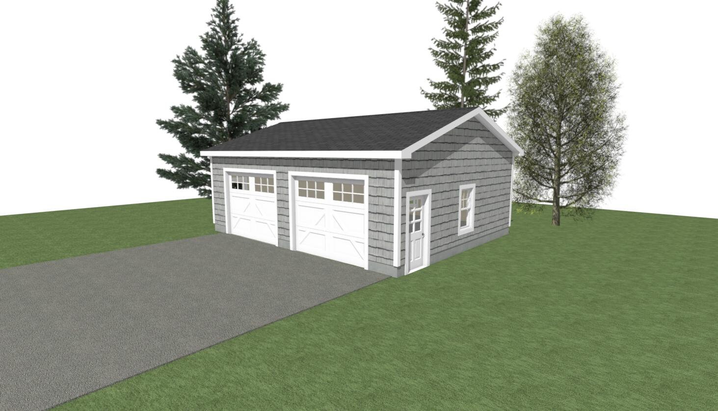 GARAGE PLAN : 30 X 24 - 2 Car Garage Plans - 10' Wall - 4/12 Pitch - Etsy