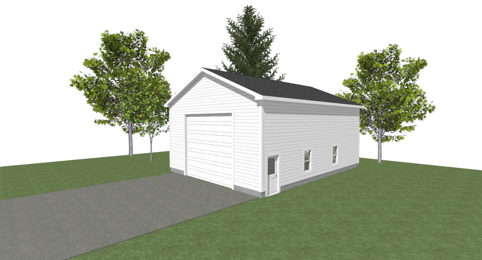 2 Car Garage Plans: 30 X 40 Ft, 16 Ft Wall (digital Download) - Etsy