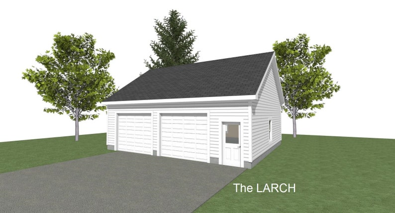 GARAGE PLANS : 32 X 28 - 2 Car Garage Plans - 10' Wall - 6/12 and 8/12 ...
