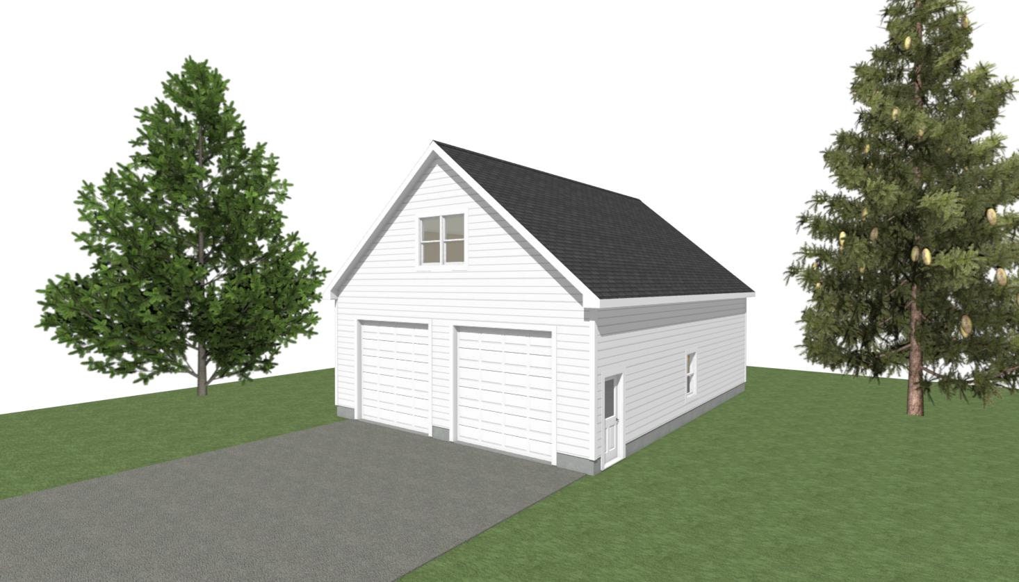 GARAGE PLANS : 30 X 40 - 2 Car Garage Plan - 10/12 Pitch - 12ft Wall ...
