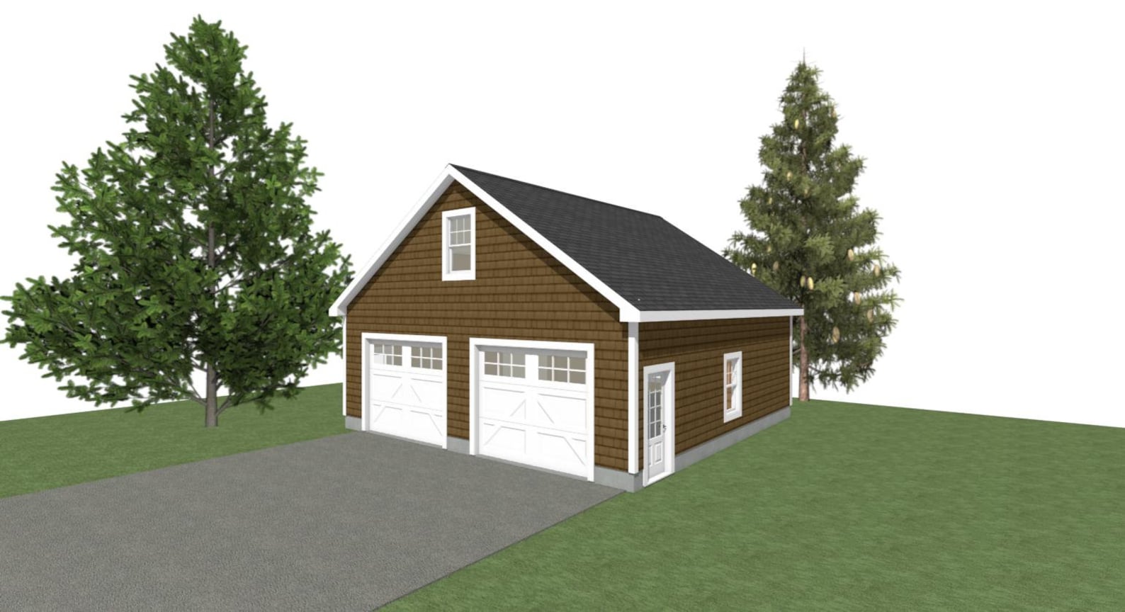 GARAGE PLANS : 30 X 30 - 2 Car Garage Plans - 8/12 Pitch - 10ft Wall ...