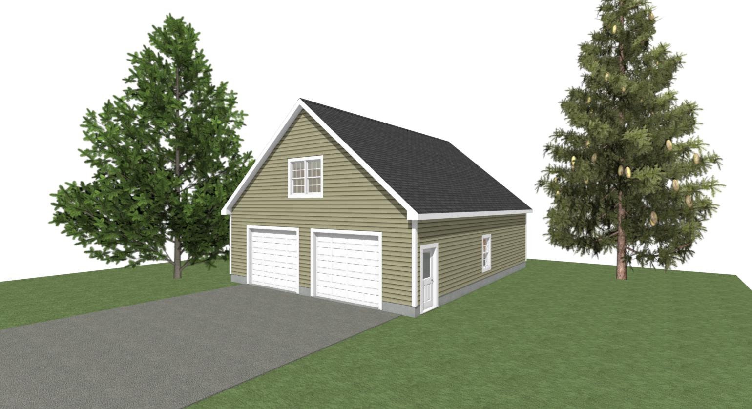 2-car Garage Plan: 30 X 40, Studio Above (digital Download) - Etsy