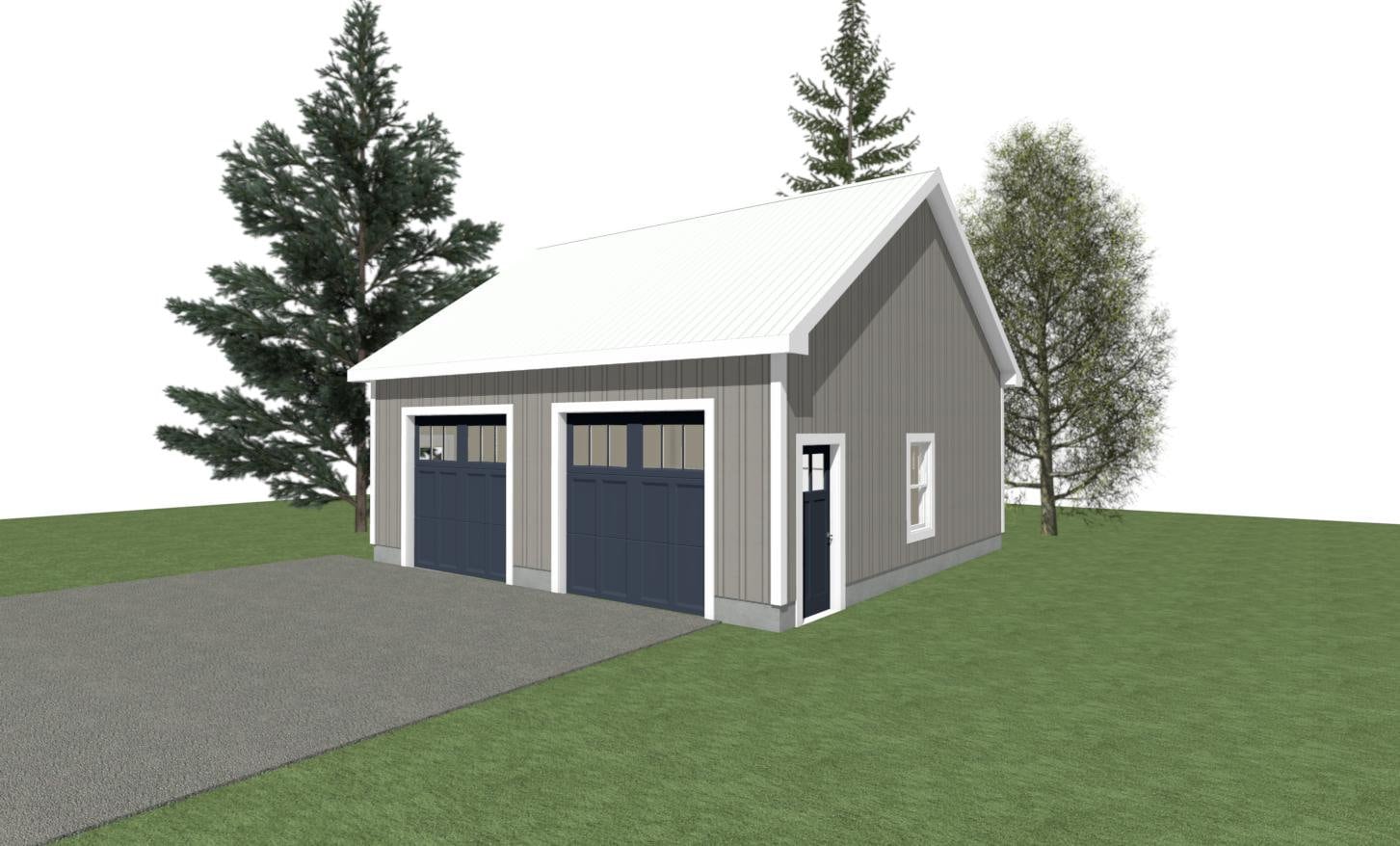 GARAGE PLANS : 26 X 26 - 2 Car Garage Plans - 10' Wall - 6/12 and 8/12 ...